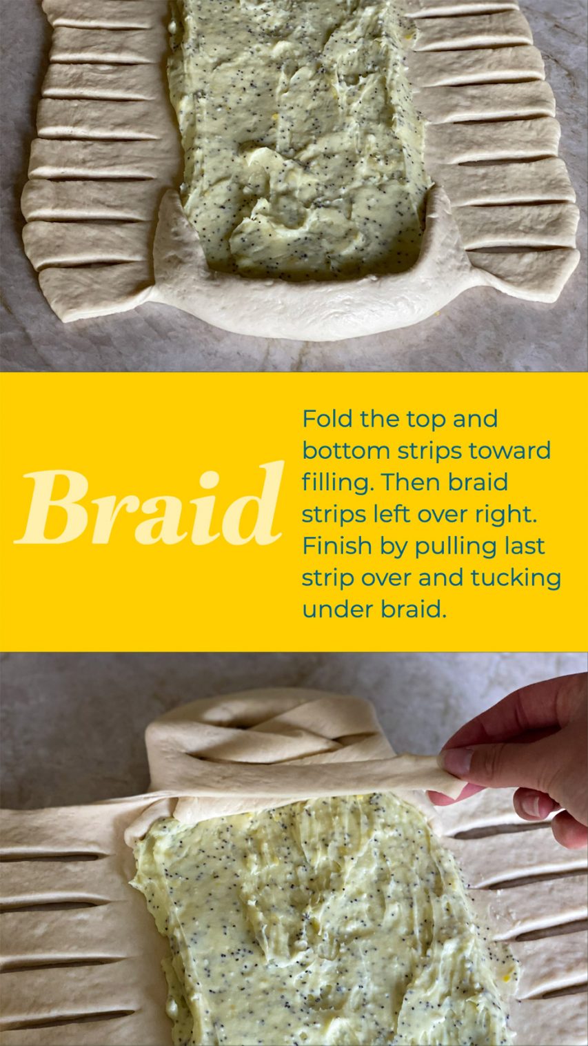 Lemon Almond Poppyseed Braid - Rhodes Bake-N-Serv