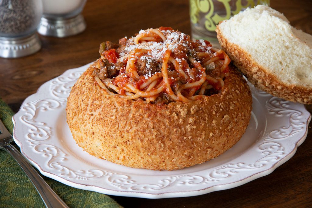 Spaghetti Bread Bowl - Rhodes Bake-N-Serv