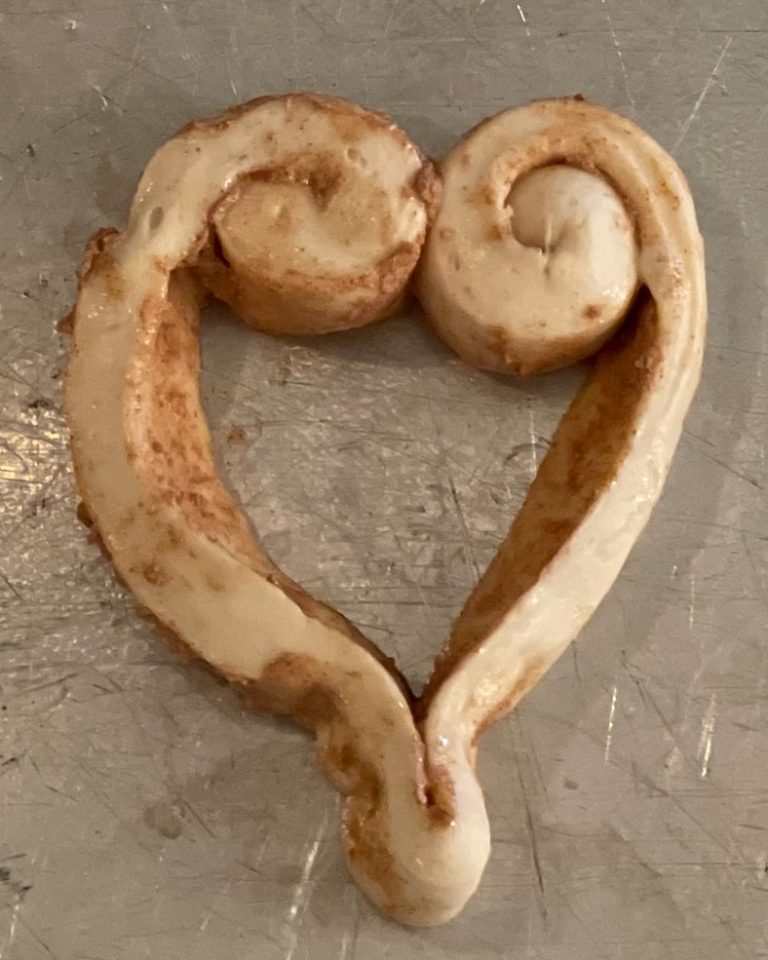 Heart Shaped Raspberry Cinnamon Rolls - Rhodes Bake-N-Serv